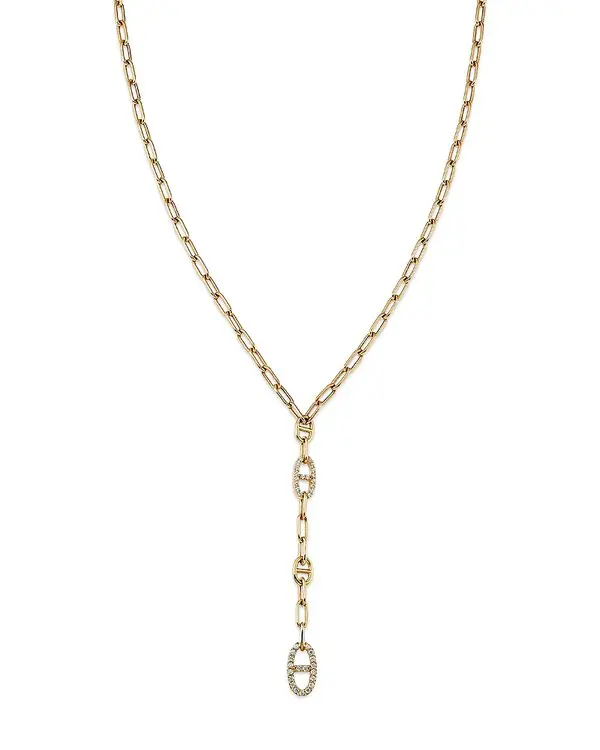 Bloomingdale'S Diamond Link Lariat Necklace - Gold