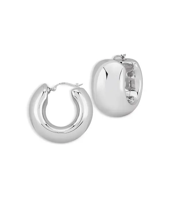 Aqua Bloomingdale's Fine Collection Sterling Hoop Earrings - Silver