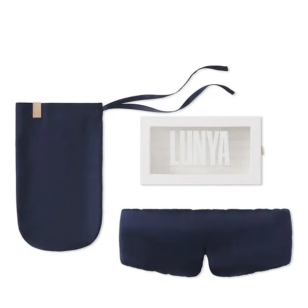 Lunya Washable Silk Sleep Mask - Deep Blue