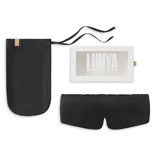 Lunya Washable Silk Sleep Mask - Immersed Black