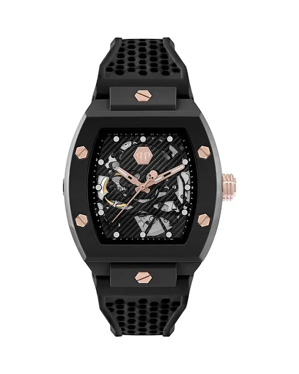 Philipp Plein The $keleton Ecoceramic Automatic Watch, 44mm X 56.2mm - Black