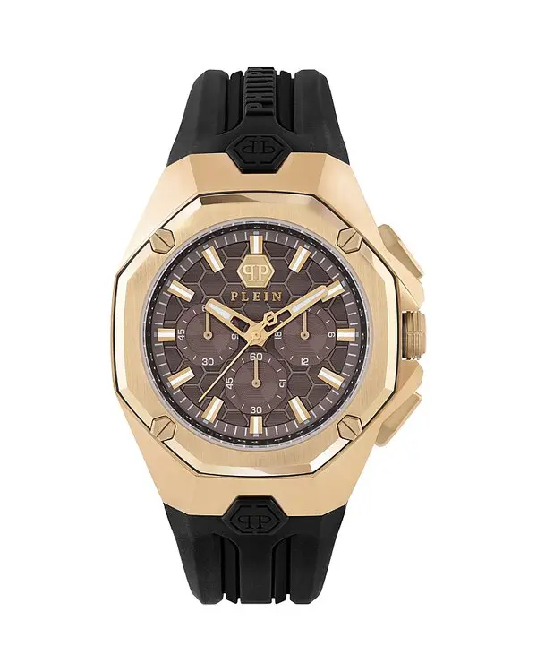 Philipp Plein Octagon Chronograph, 44mm - Brown/black