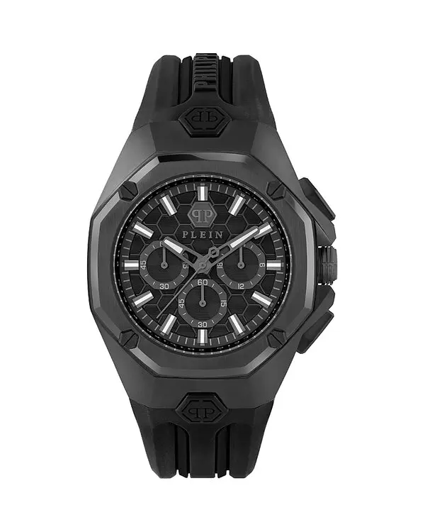 Philipp Plein Octagon Chronograph, 44mm - Black/black
