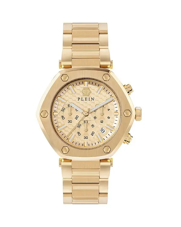 Philipp Plein The Hexagon Chrono, 42mm - Gold