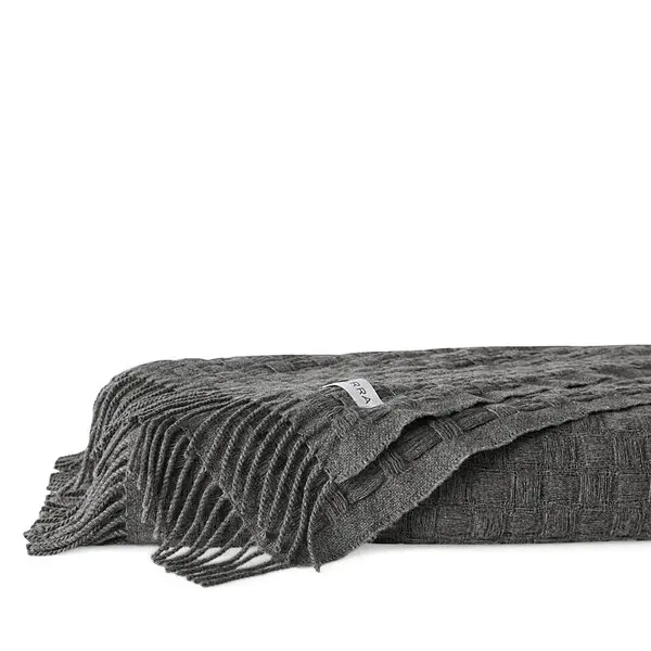 SFERRA Vella Cashmere Blend Throw - Charcoal
