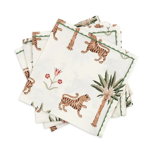 MATOUK Tiger Palm Napkin, Set Of 4 - Tigereye