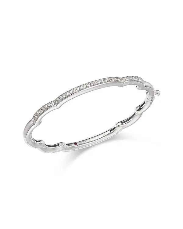 Roberto Coin 18k Diamond Bangle Bracelet - White Gold