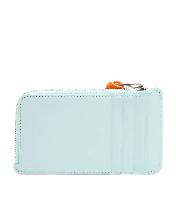 Loewe X Suna Fujita Calfskin Penguin Zipped Card Holder - Blue