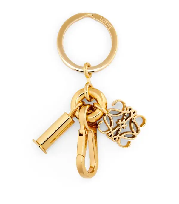 Loewe Anagram Keyring - Gold