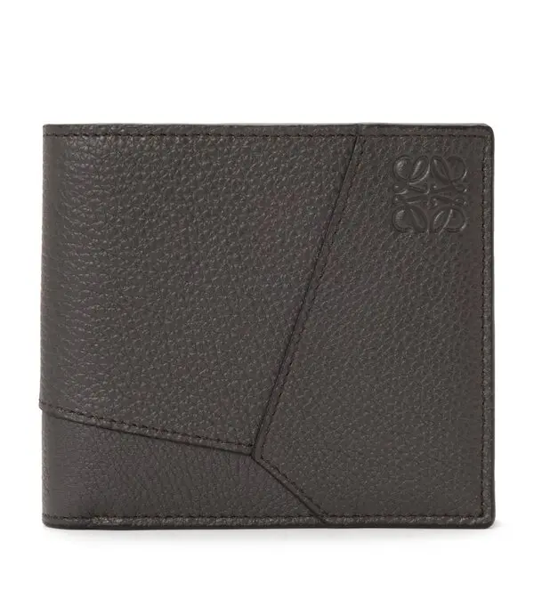 Loewe Leather Puzzle Bifold Wallet - Grey