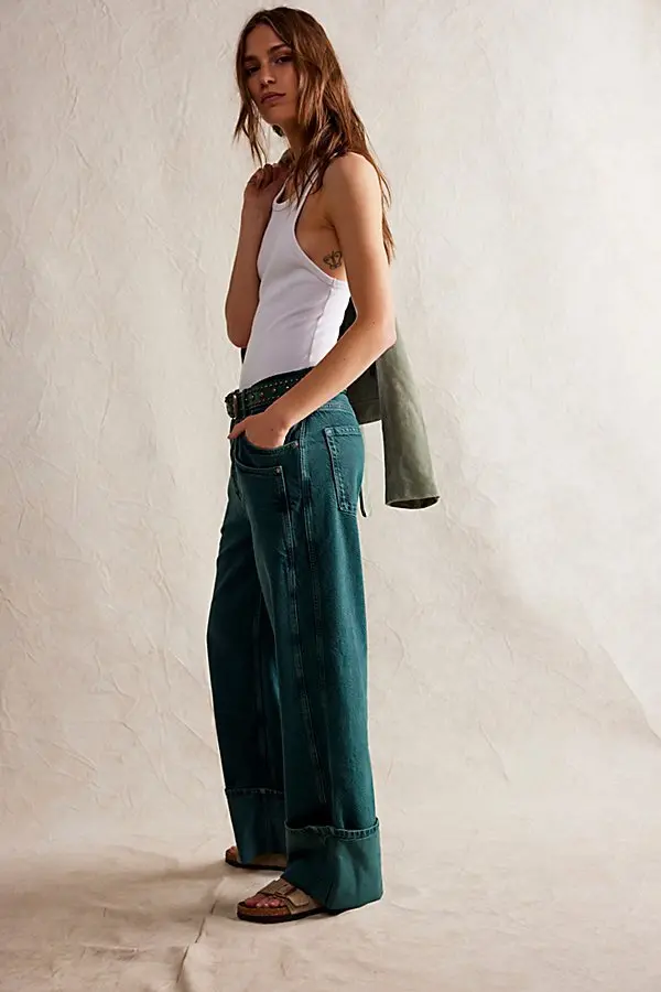 Free People We The Free Final Countdown Cuffed Low-rise Jeans