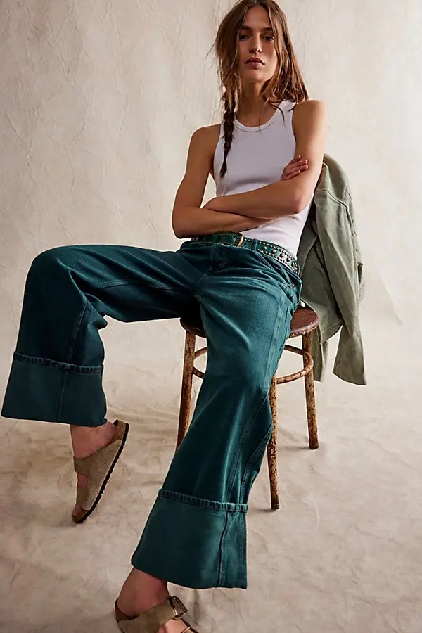 Free People We The Free Final Countdown Cuffed Low-rise Jeans