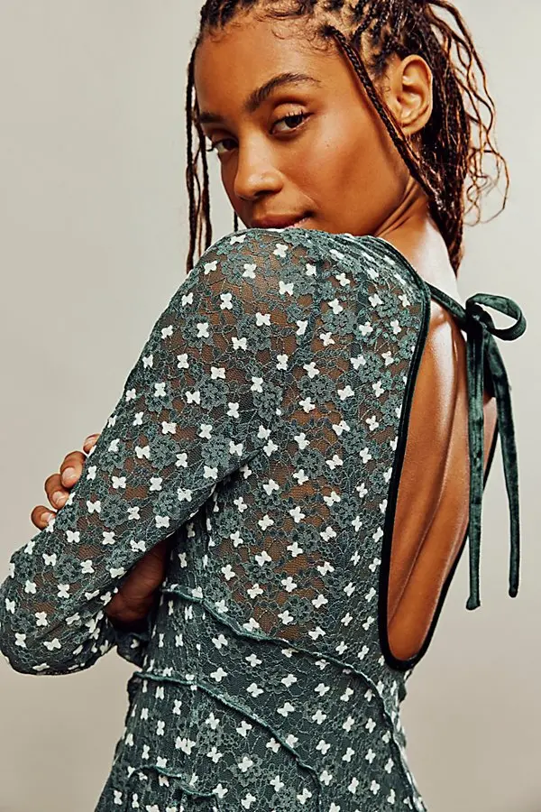 Buy Free People Sheer Delight Mini Dress - Brown At 60% Off | Editorialist
