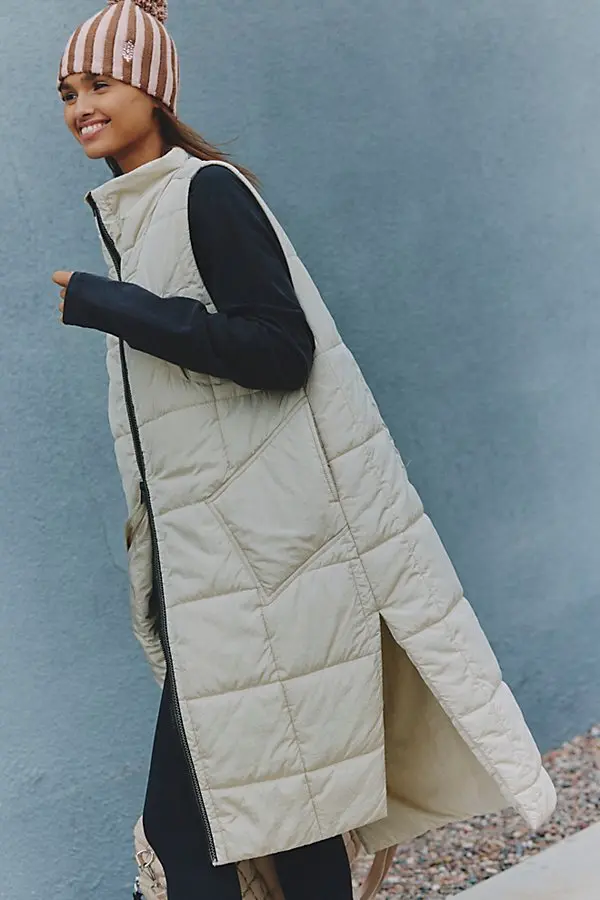 Free People On The Move Packable Puffer Vest - Muted Beige