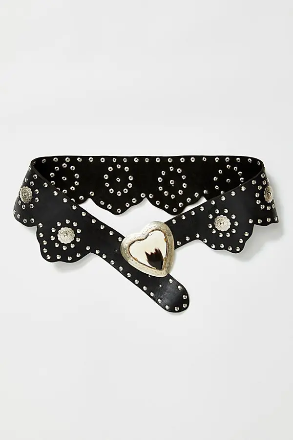 Free People Wildheart Studded Leather Belt