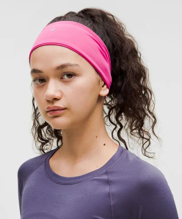 Lululemon Wunder Train Wide Headband In Sonic Pink - 50% Off 