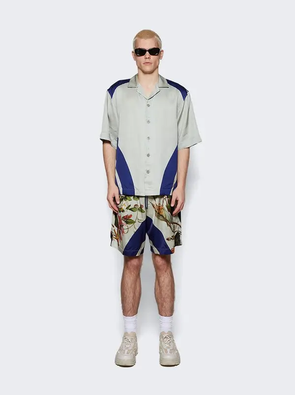 Dries Van Noten Piperi Printed Shorts - Grey