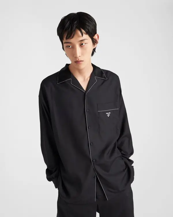 Prada Silk Shirt - Black | Editorialist