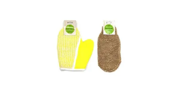 PURSONIC Sisal Hemp Bath Glove 2-pack - Bamboo