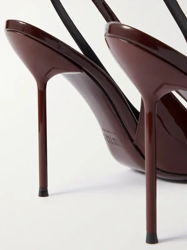 Paris Texas Lidia Patent-leather Slingback Pumps - Burgundy