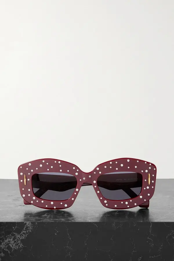 Loewe Burgundy Studded Sunglasses Shooting Star sunglasses Red - LOEWE main image 2