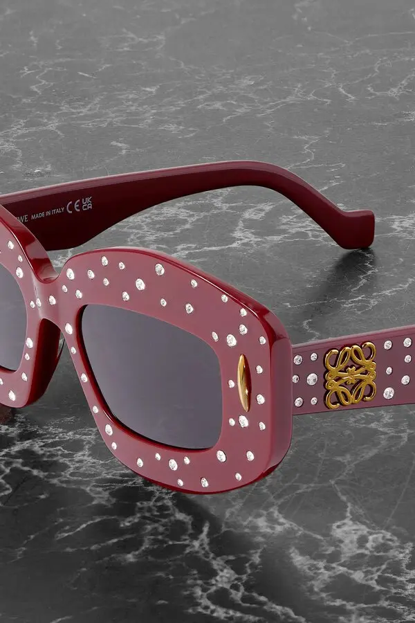 Loewe Burgundy Studded Sunglasses Shooting Star sunglasses Red - LOEWE main image 4