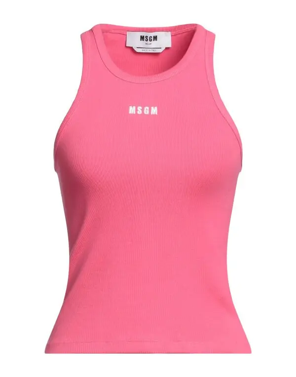MSGM Cotton-blend Tank Top - Pink