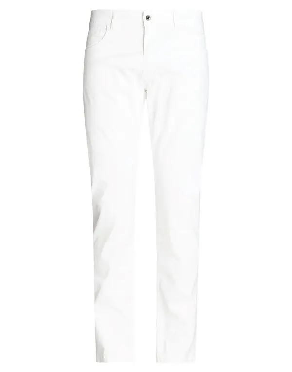 Costume National Cotton Elastane Trousers - White