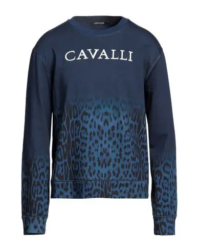 Roberto Cavalli Leopard-print French Terry Sweatshirt - Navy