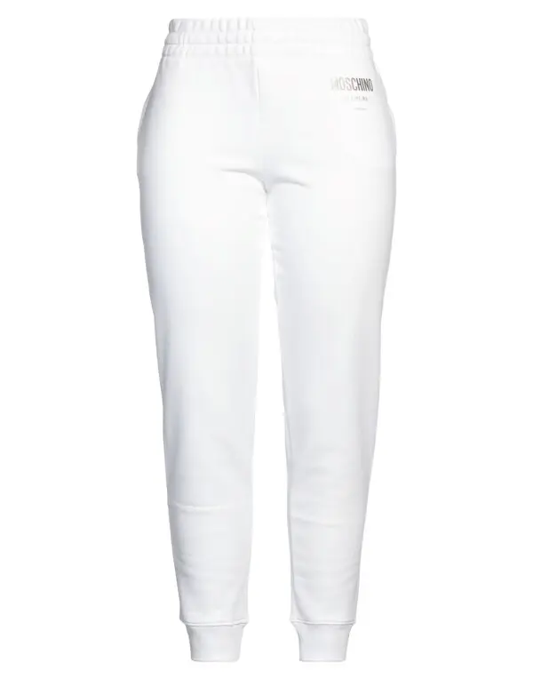 Moschino Couture Cotton Track Pants - White