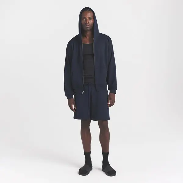 SKIMS Relaxed Zip Up Hoodie - Navy