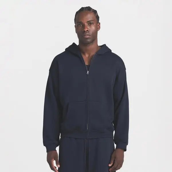 SKIMS Relaxed Zip Up Hoodie - Navy
