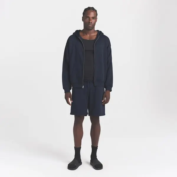 SKIMS Relaxed Zip Up Hoodie - Navy