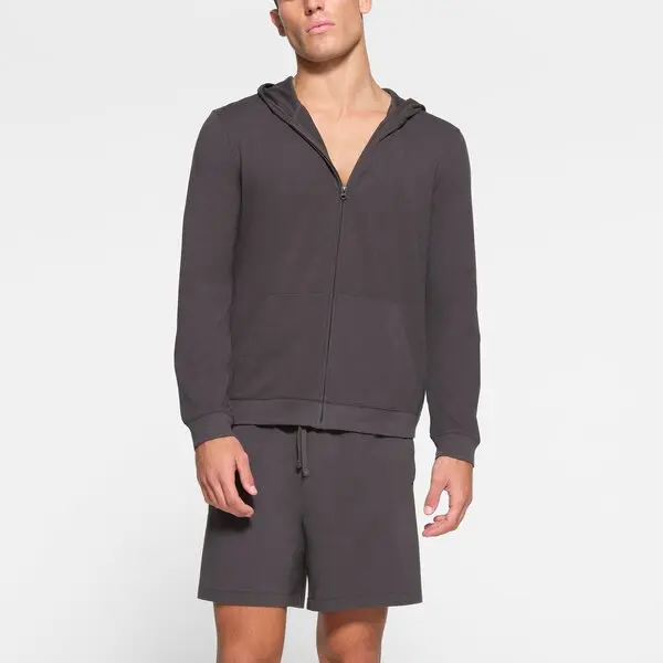 SKIMS Jersey Lounge Zip-up Hoodie - Ash