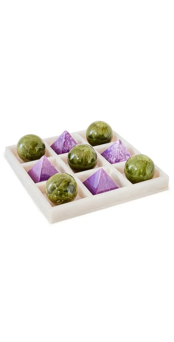 Jonathan Adler Mustique Tic Tac Toe Set - One-color