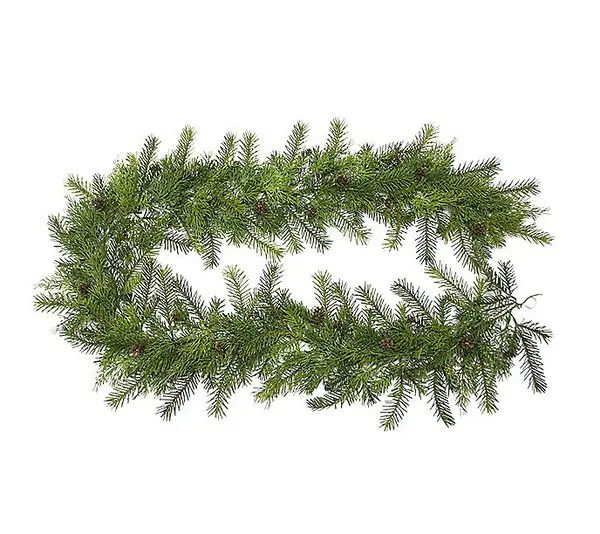 VALERIE PARR HILL 72' Pine W/mini Cones Garland Valerie - One-color