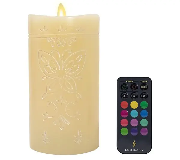 LUMINARA Encanto Color Changing Flameless Candl E With Remote - One-color