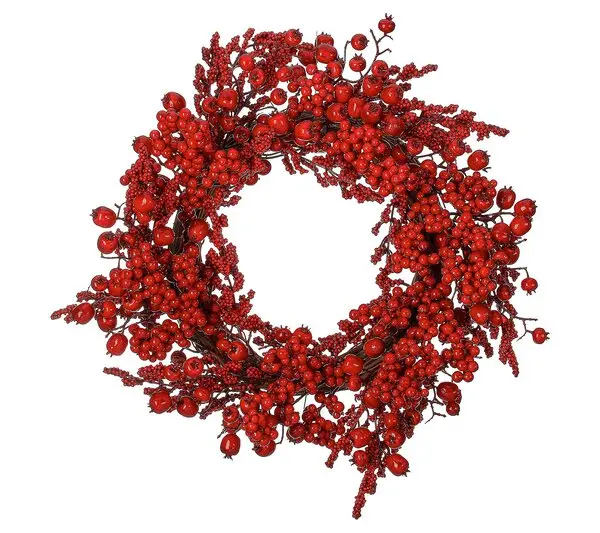 VALERIE PARR HILL 24' Mixed Berry Wreath Valerie - One-color