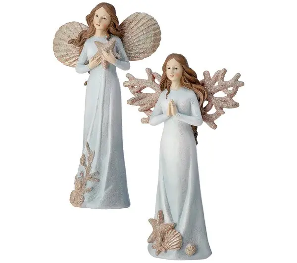 VALERIE PARR HILL 12.5 Coastal Angels Set Of 2by Valerie