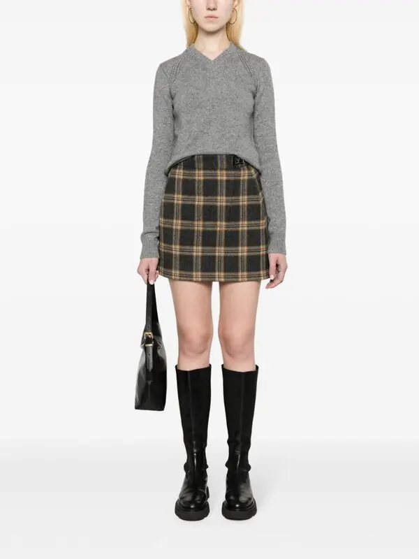Barbara Bui V-neck Ladder-stitch Jumper - Grey