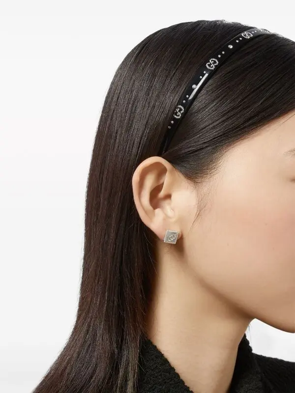Gucci Double G Crystal-Embellished Hairband - Black  display picture 1
