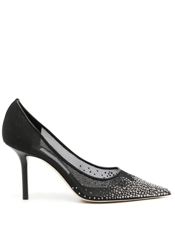 JIMMY CHOO Love 85mm Crystal-embellished Pumps - Black