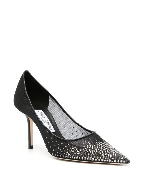 JIMMY CHOO Love 85mm Crystal-embellished Pumps - Black