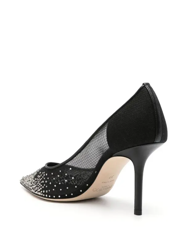 JIMMY CHOO Love 85mm Crystal-embellished Pumps - Black