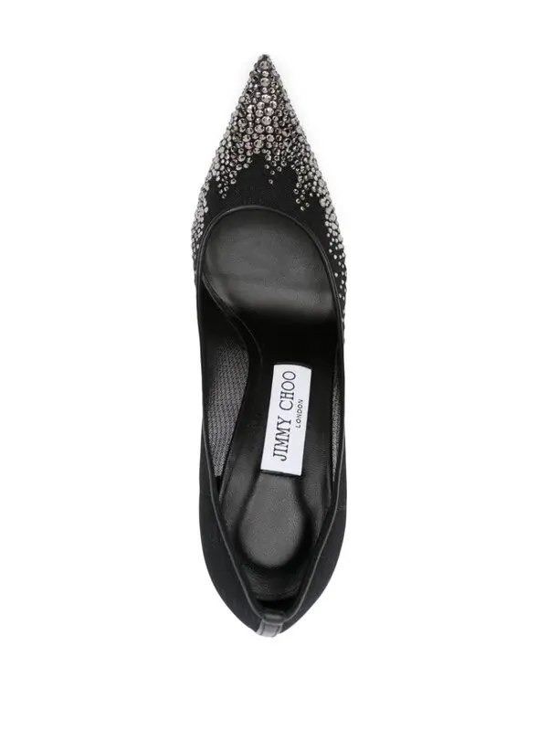 JIMMY CHOO Love 85mm Crystal-embellished Pumps - Black