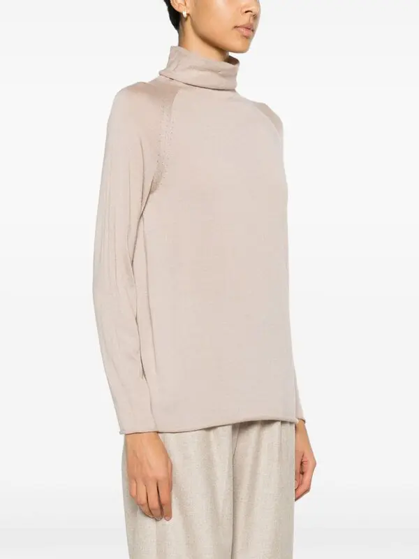 Kiton Fine-knit Cashmere-blend Jumper - Brown