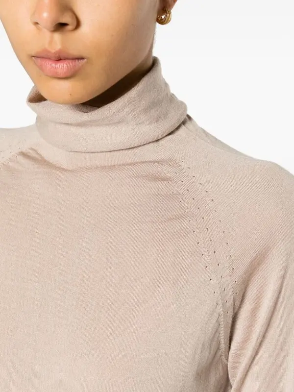 Kiton Fine-knit Cashmere-blend Jumper - Brown