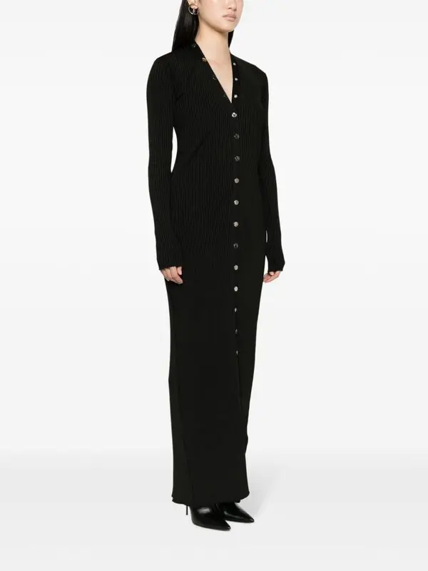 Attico Ribbed Knit Cardigan Dress