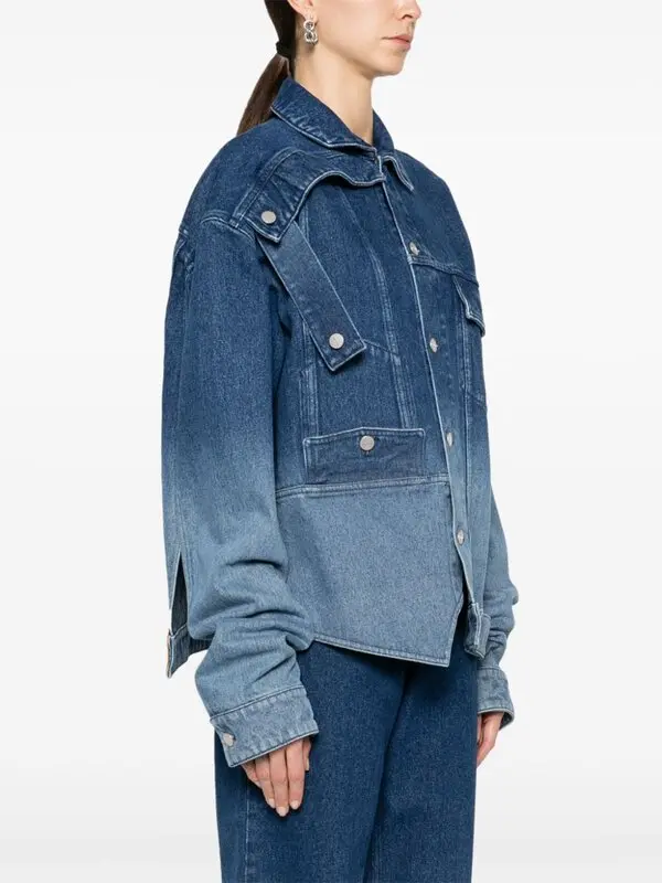 Botter Asymmetric Deconstructed Denim Jacket - Blue | Editorialist