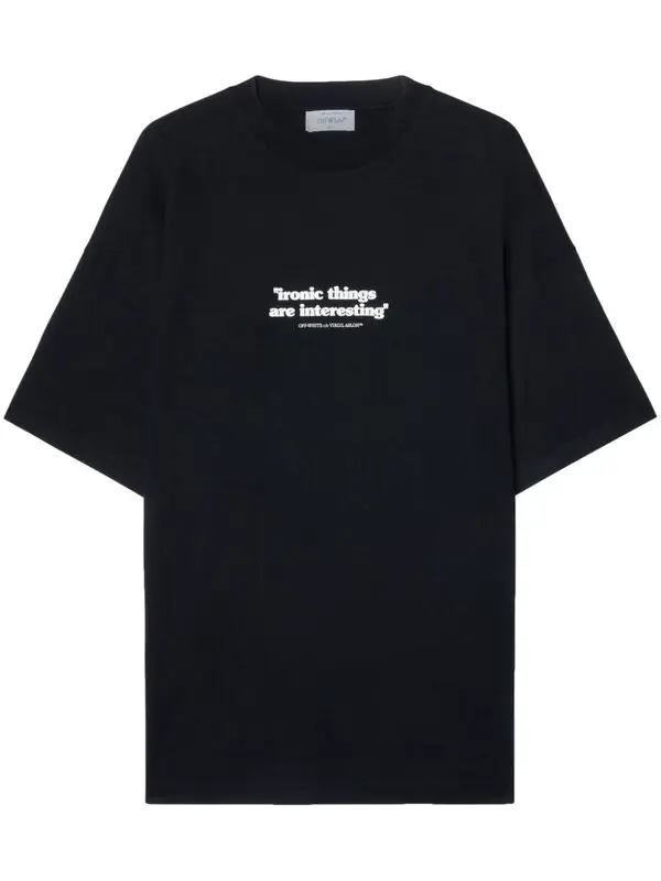 Off-White Ironic Quote-print Cotton T-shirt